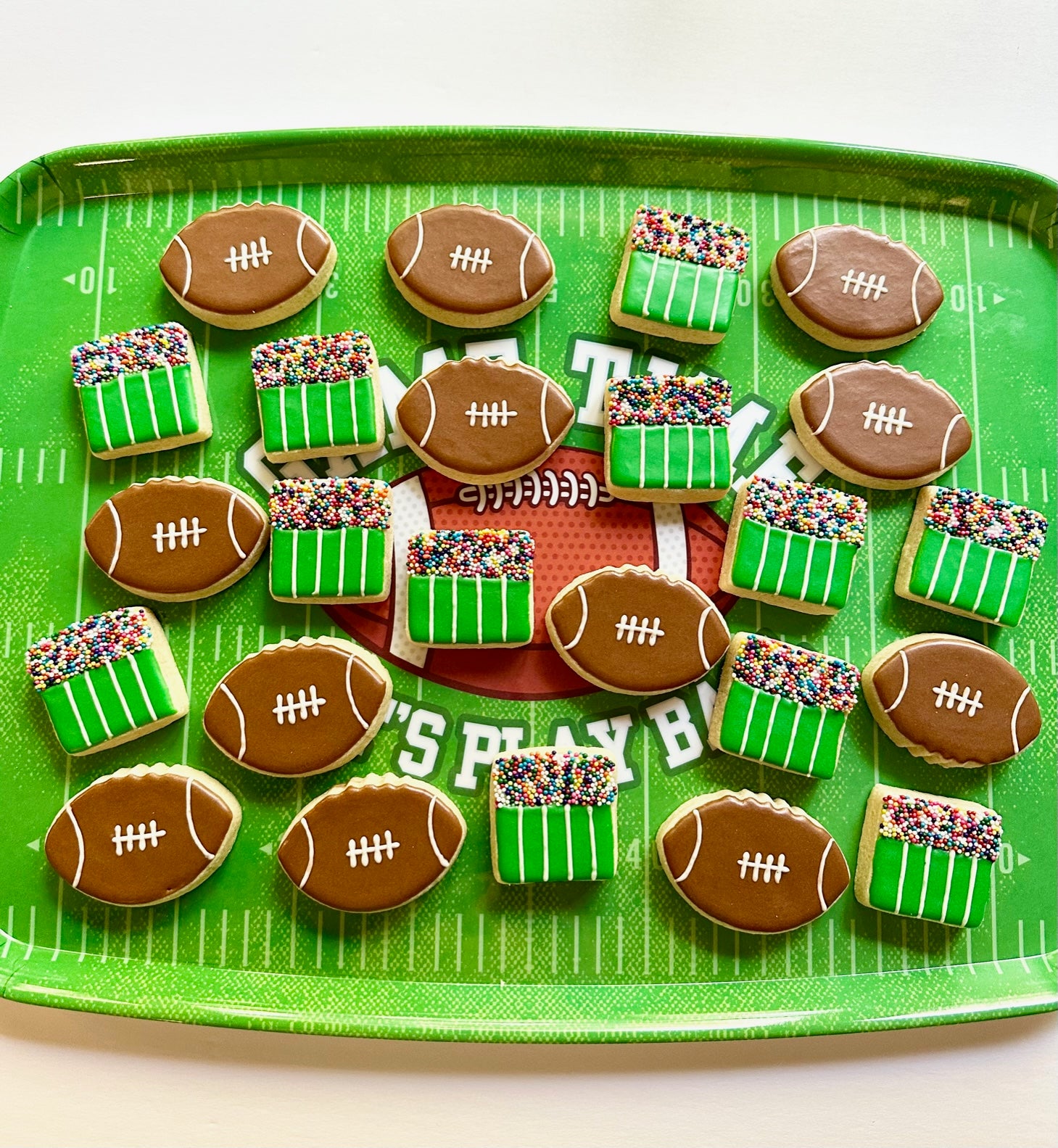 Football and football stadium sugar cookies (mini) - two dozen (24 ...