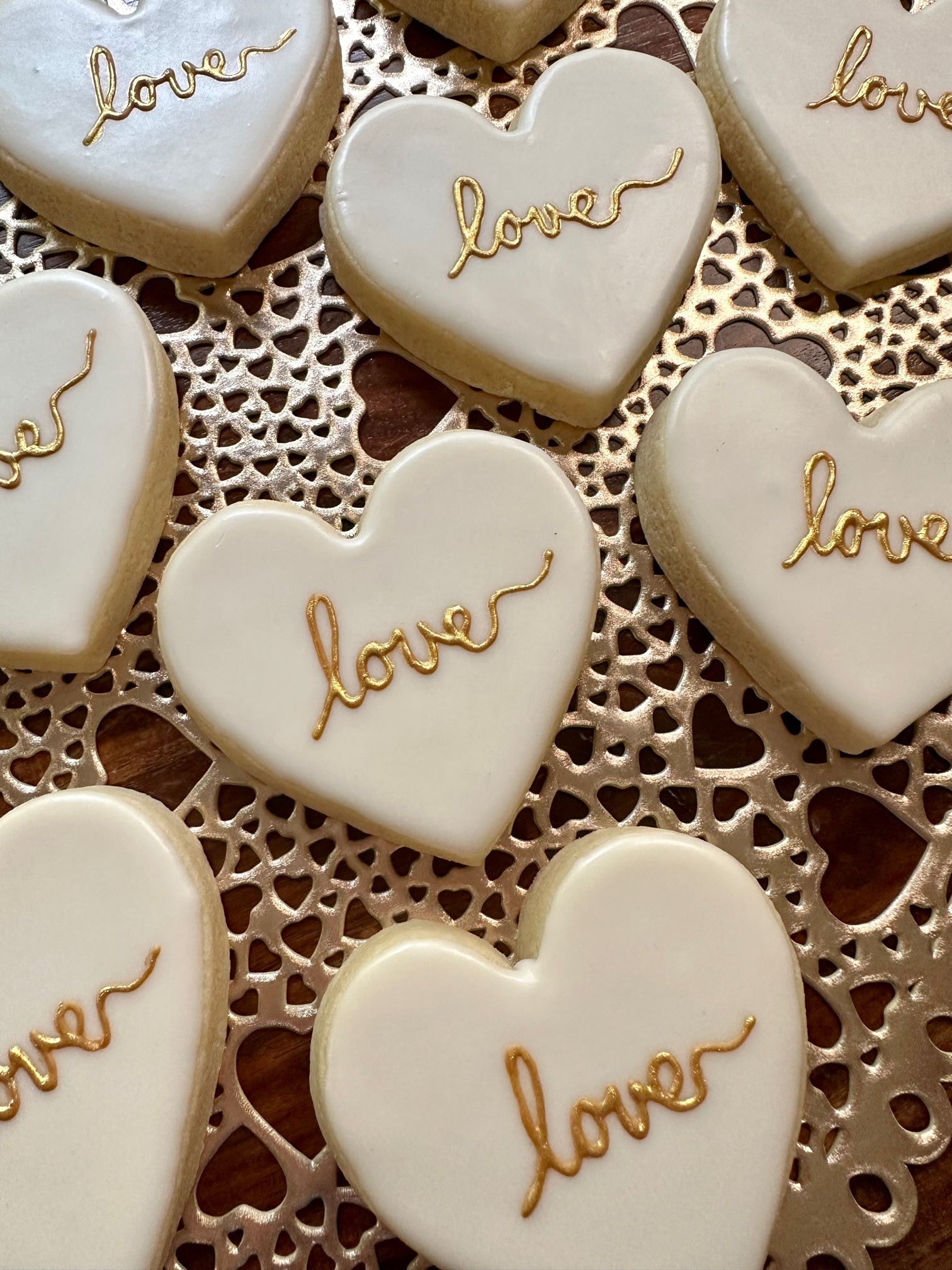 Heart Shaped Wedding Cookies
